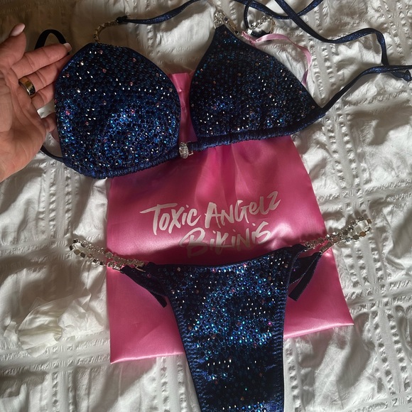 Toxic Angelz | Swim | Toxic Angelz Blue Full Scatter Competition Bikini ...
